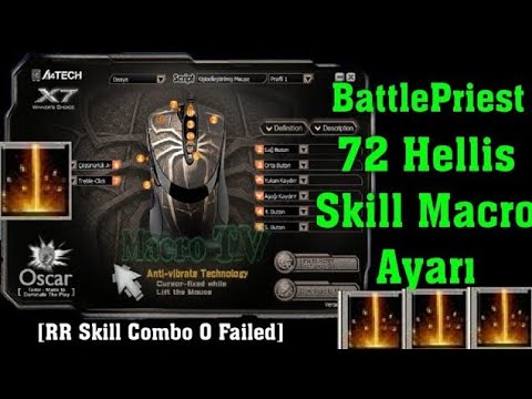 BattlePriest 72 Hellis RR Skill Combo Macro Setting A4tech x7