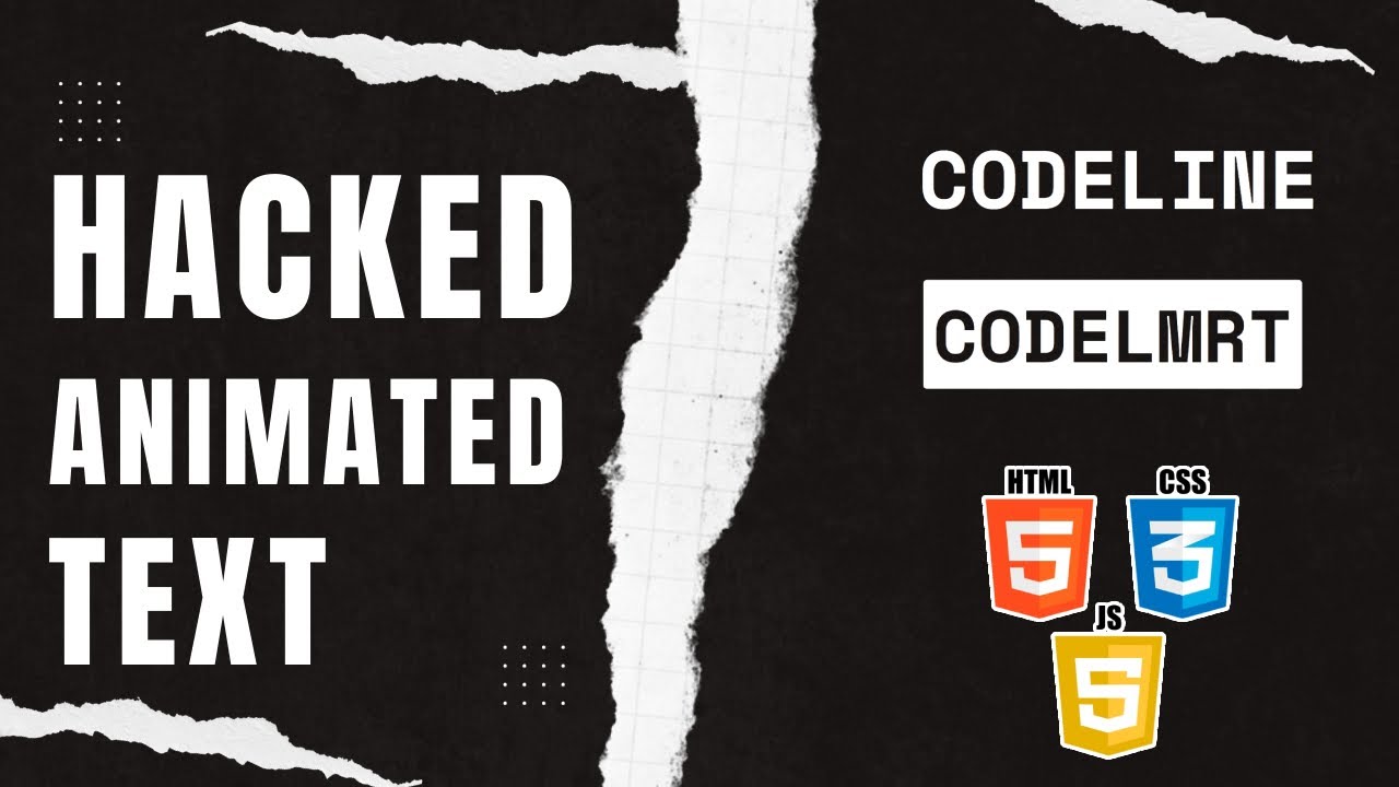Hacked Animated Text Using Html Css And Js Youtube 6945