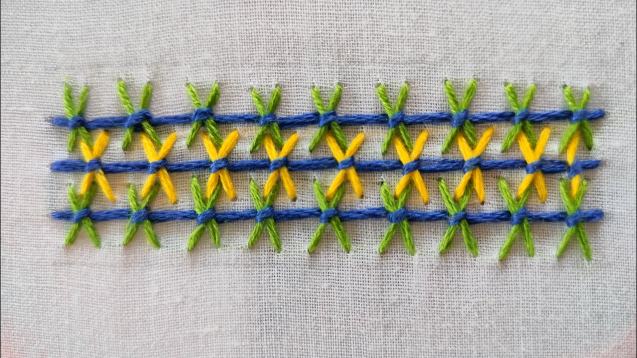 Burden stitch variation for embroidery design #handembroidery # ...