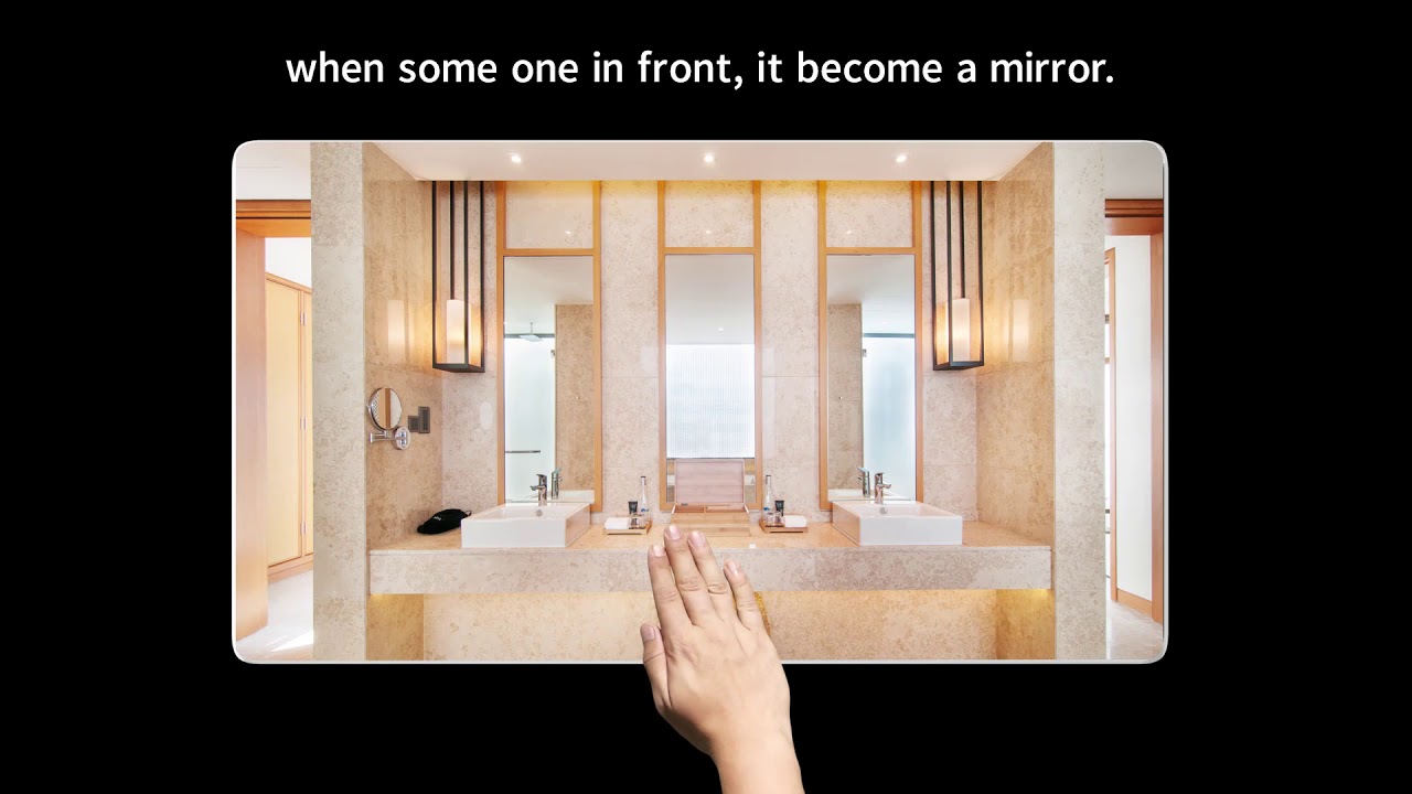 Modern mirror 32" 43" 55 Inch wall mount digital signage smart mirror ...