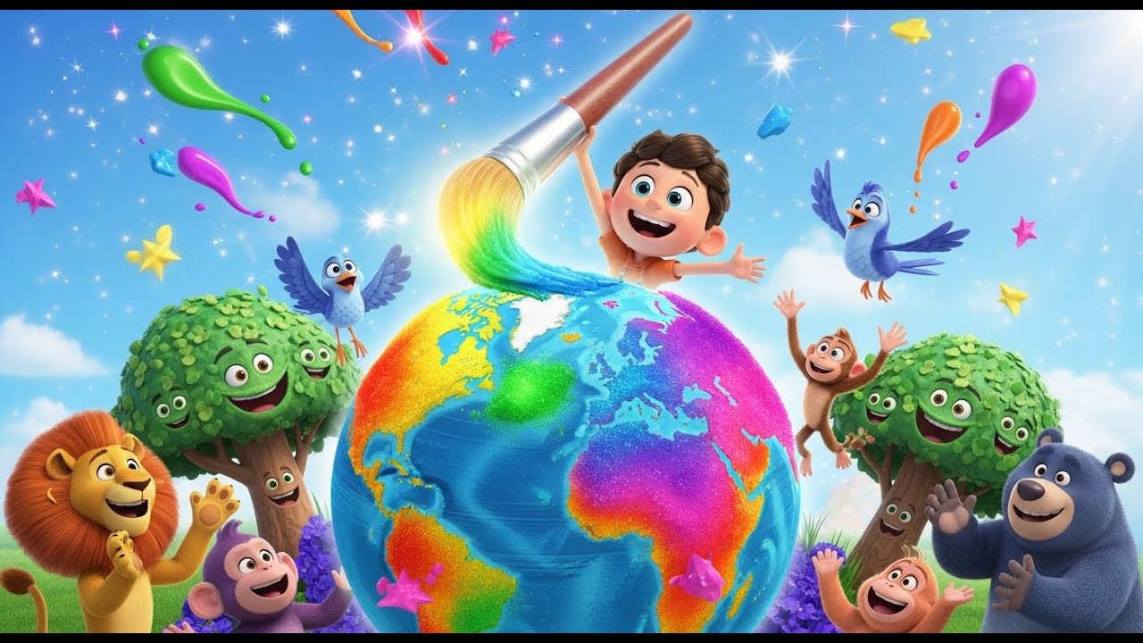 Painting the World Bright and Fun 🎨🌍 | Learn Colors for Kids | Fun ...