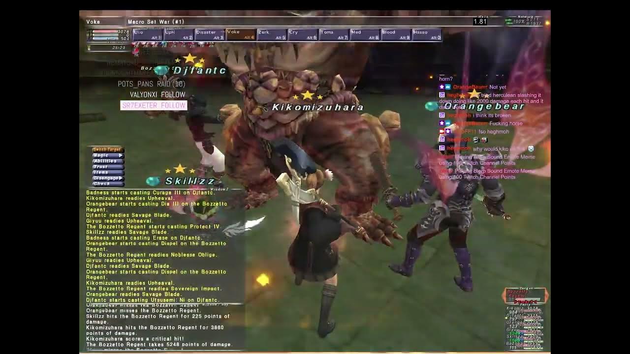 FF11 FFXI Velkk Ambuscade V1 VD 2 WAR setup - YouTube