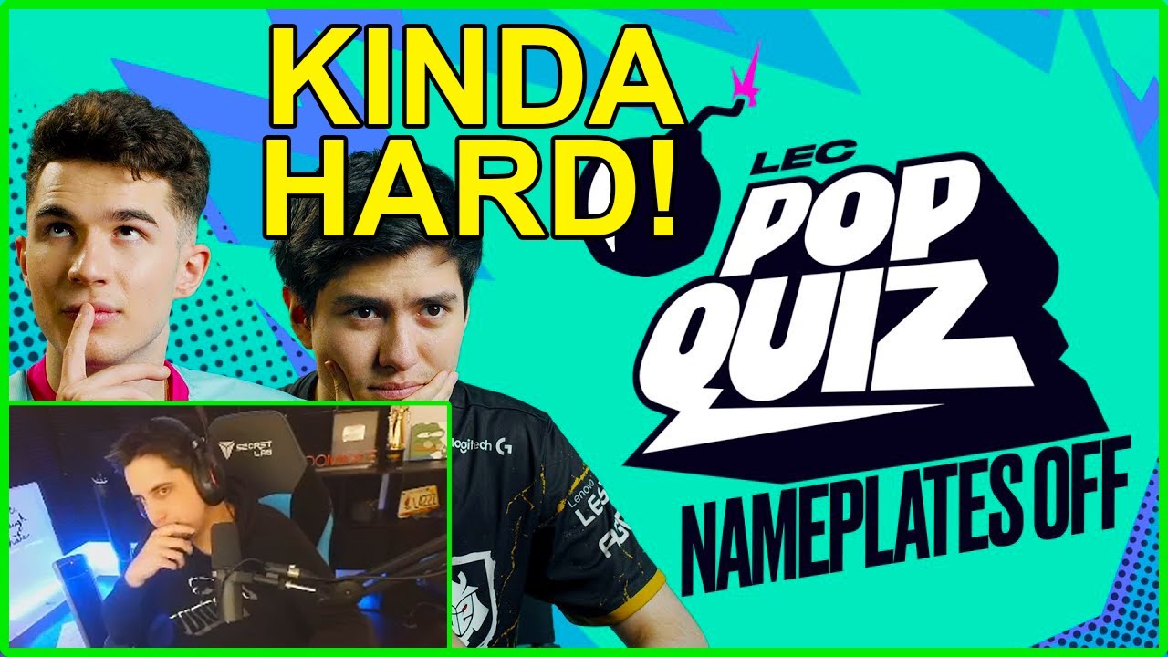 IWD REACTS TO Nameplates Off | LEC Pop Quiz - YouTube