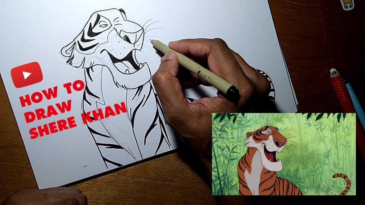 Daily illustration 07 - How to draw Shere Khan English with French ...
