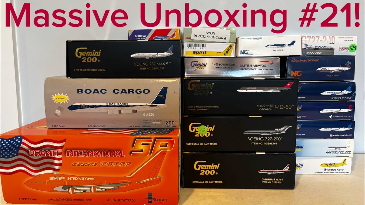 Unboxing of 18 Model Airplanes! [Chicagoland Show special!] (Massive ...