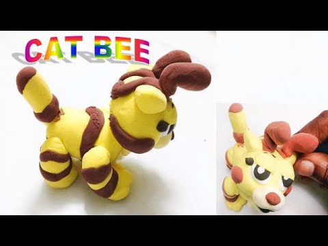 CAT BEE | HOW TO MAKE A CAT BEE | DIY CAT BEE | POLYMER CAT - YouTube