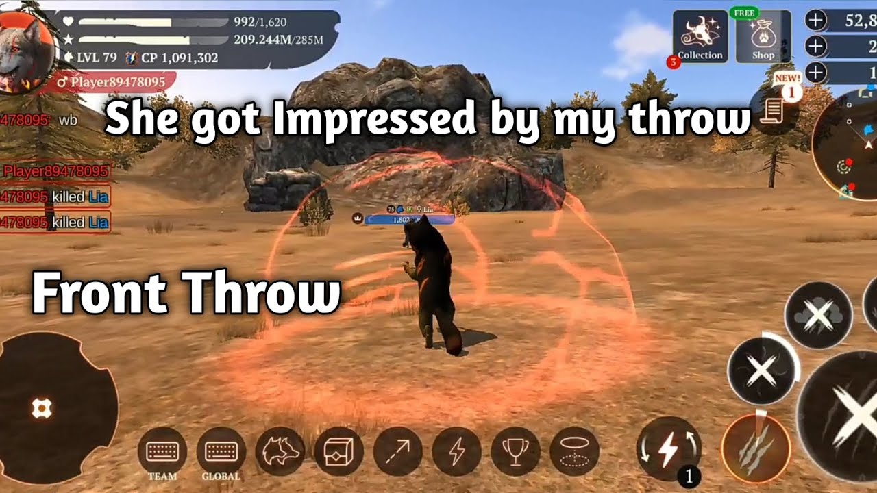 The wolf - She got impressed by my front throw || Throwing without ...