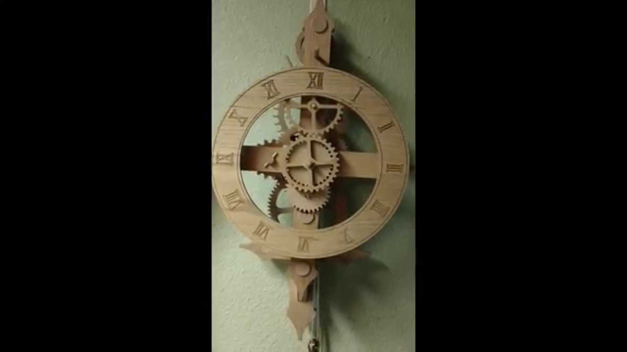 Wooden Clock cut on CNC machine - YouTube