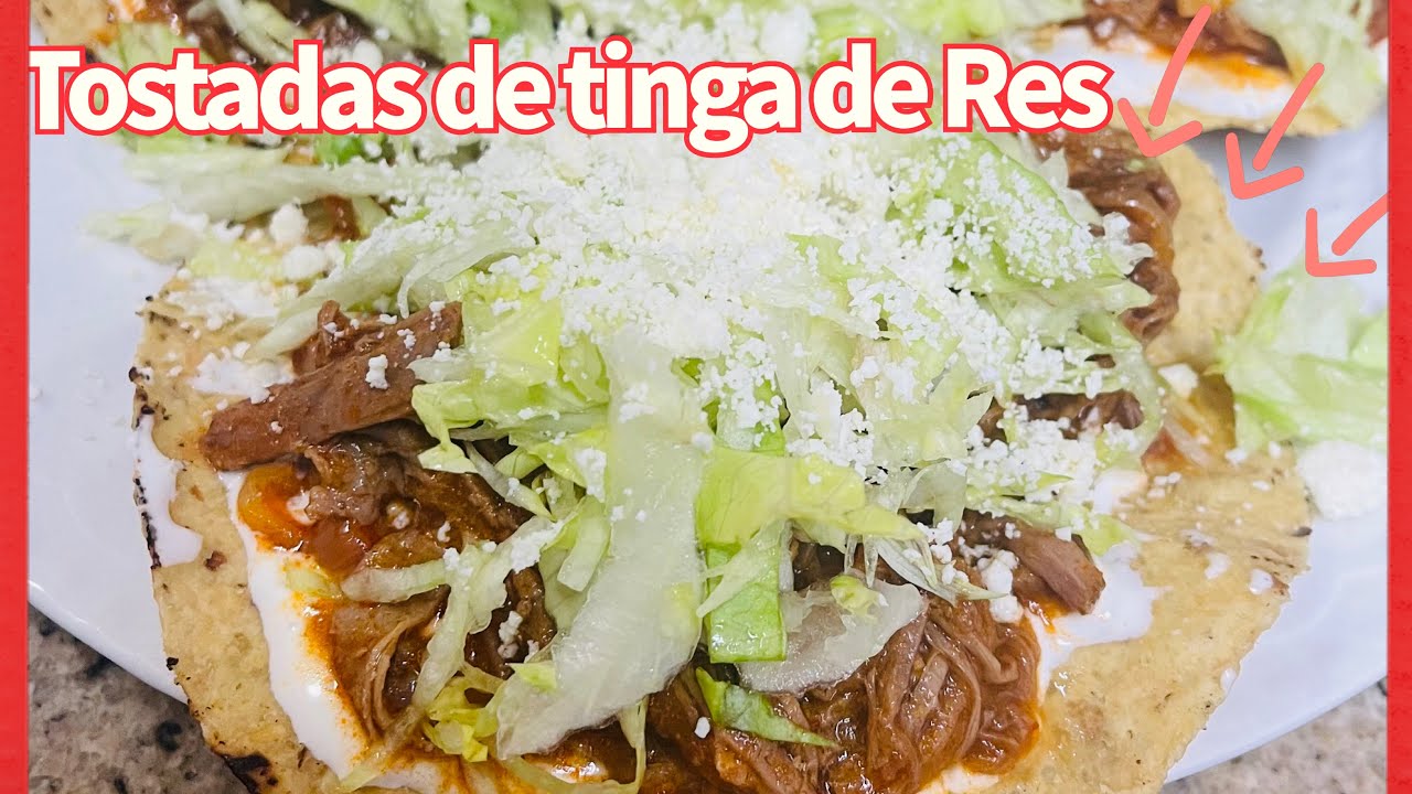 Tostadas de tinga de Res - YouTube