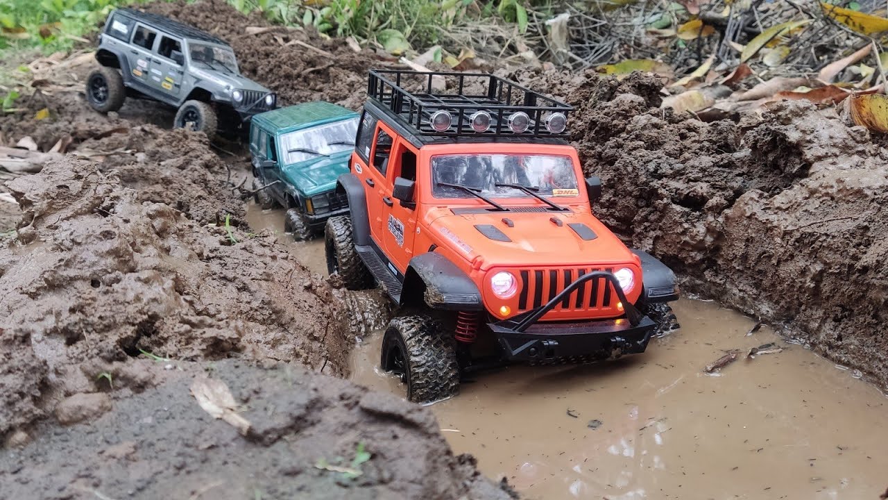 RC Crawler Scale 1/12 MN78 MN128 | Jeep Cherokee & Rubicon Trabas Track ...