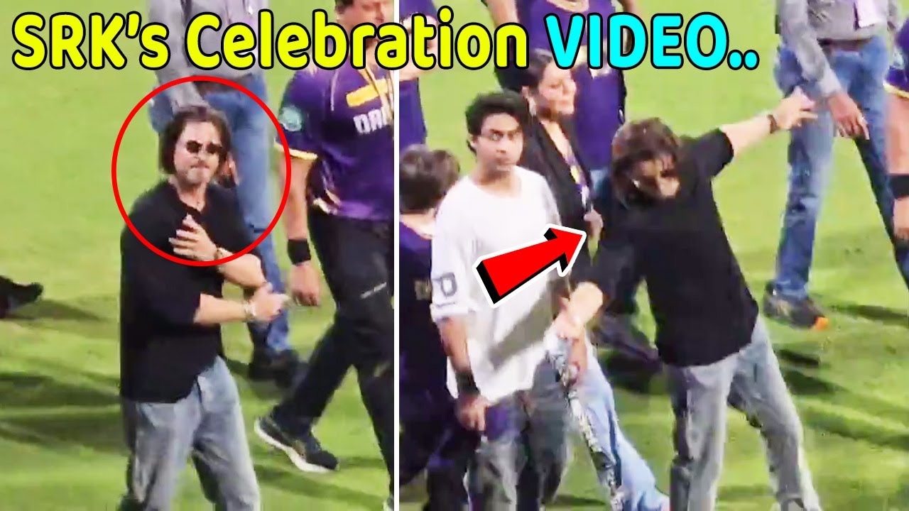 Shahrukh Khan celebrating KKR win of IPL 2024 with Signature Move - YouTube