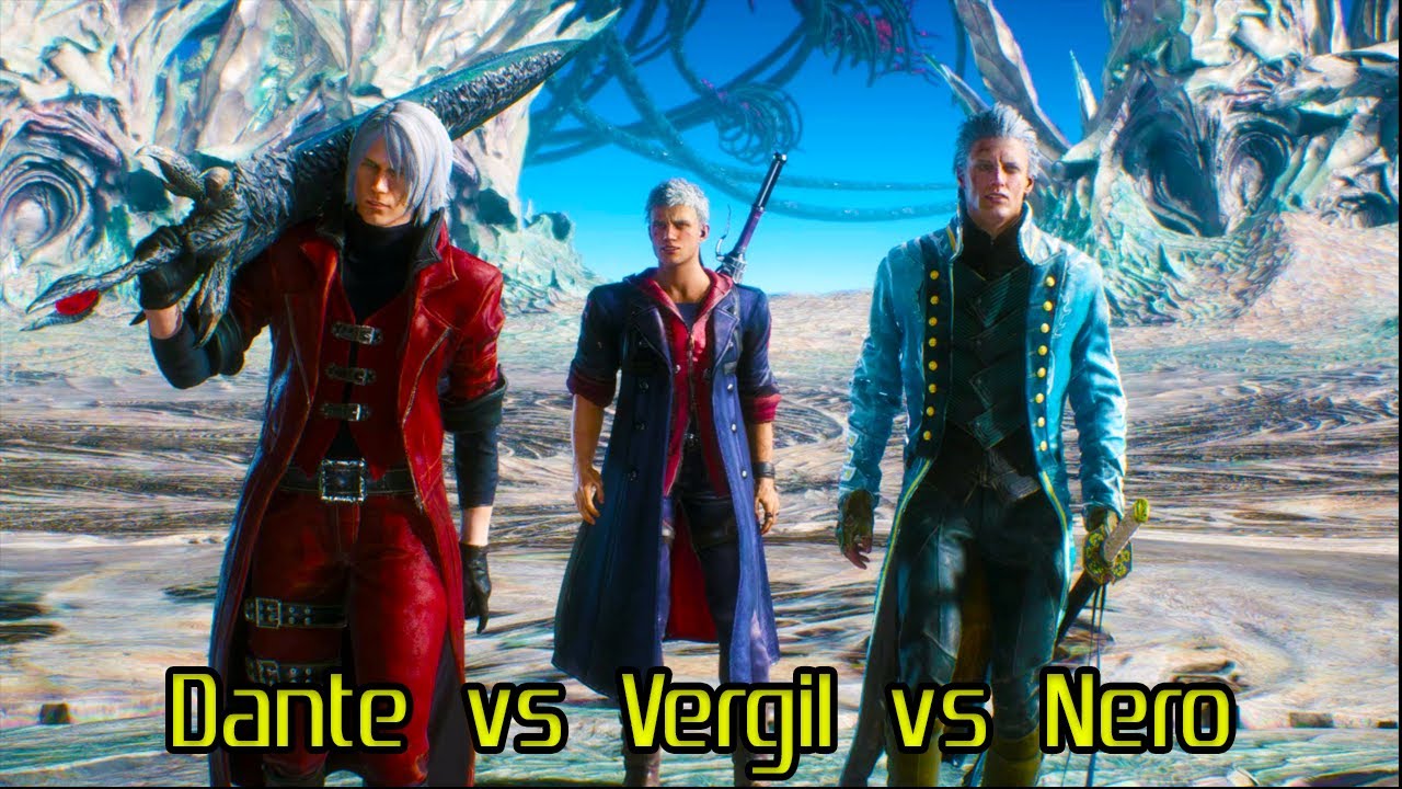 DMC1 Dante vs DMC3 Vergil vs DMC4 Nero - Devil May Cry 5 Mods - YouTube
