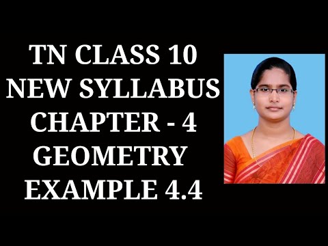 10th Maths Ch - 4 Geometry | Example - 4.4 | Samacheer One plus One ...