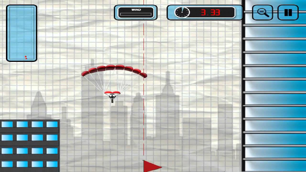 Stickman base jumper - 1st stage - YouTube