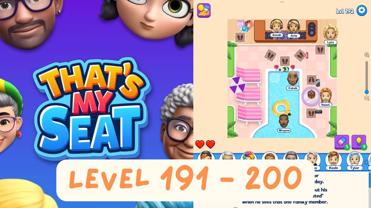 That’s My Seat | Level 191 - 200 | Game Walkthrough - YouTube