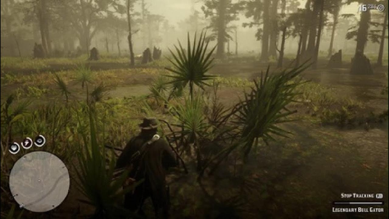 Rdr2 legendary bull gator hunting - YouTube