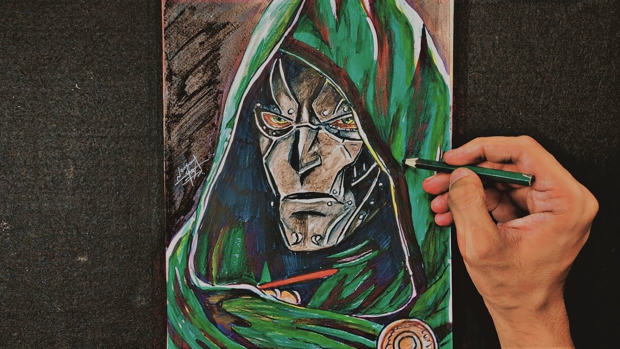 How to draw Doctor Doom || Marvel Character || step by step - YouTube