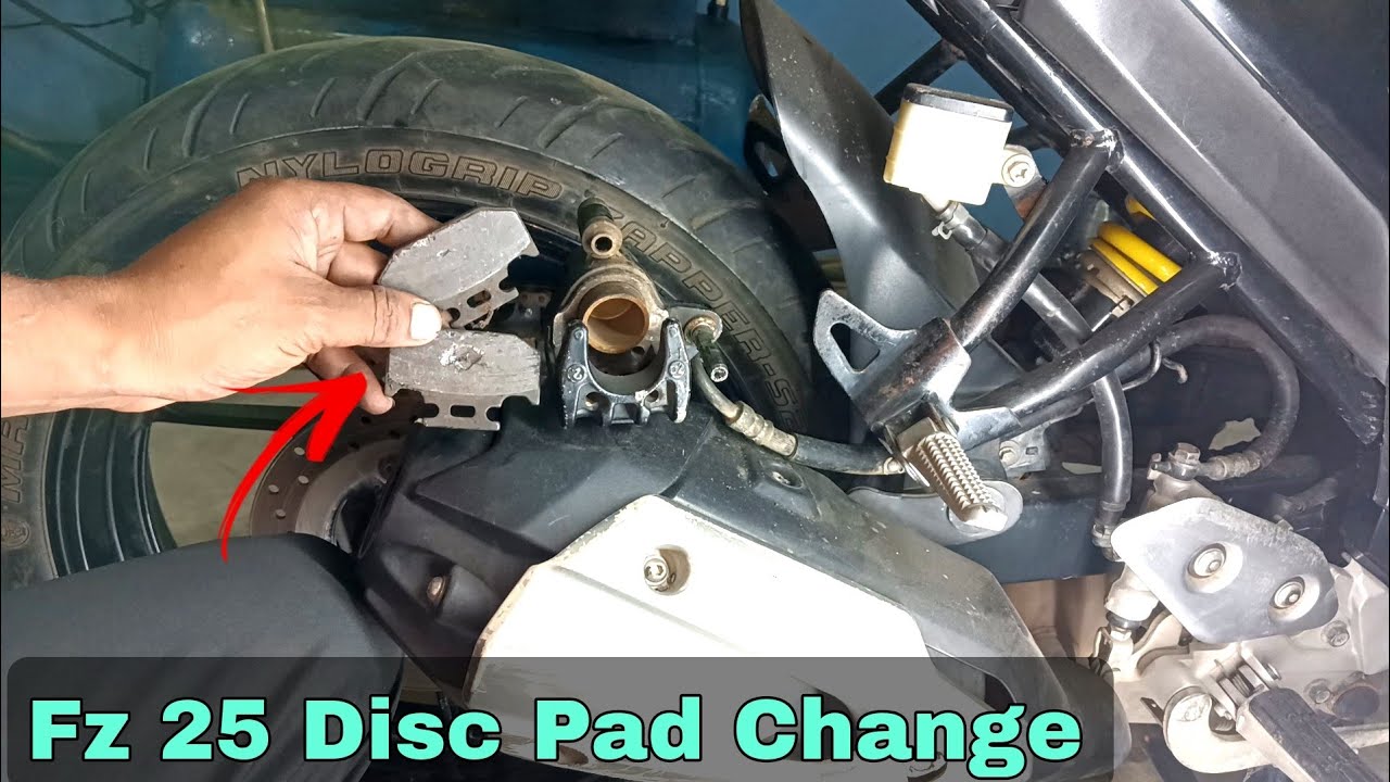 Yamaha Fz 25 Rear Disc Brake Pad Change||Fz 250 Disc Pad Replace - YouTube