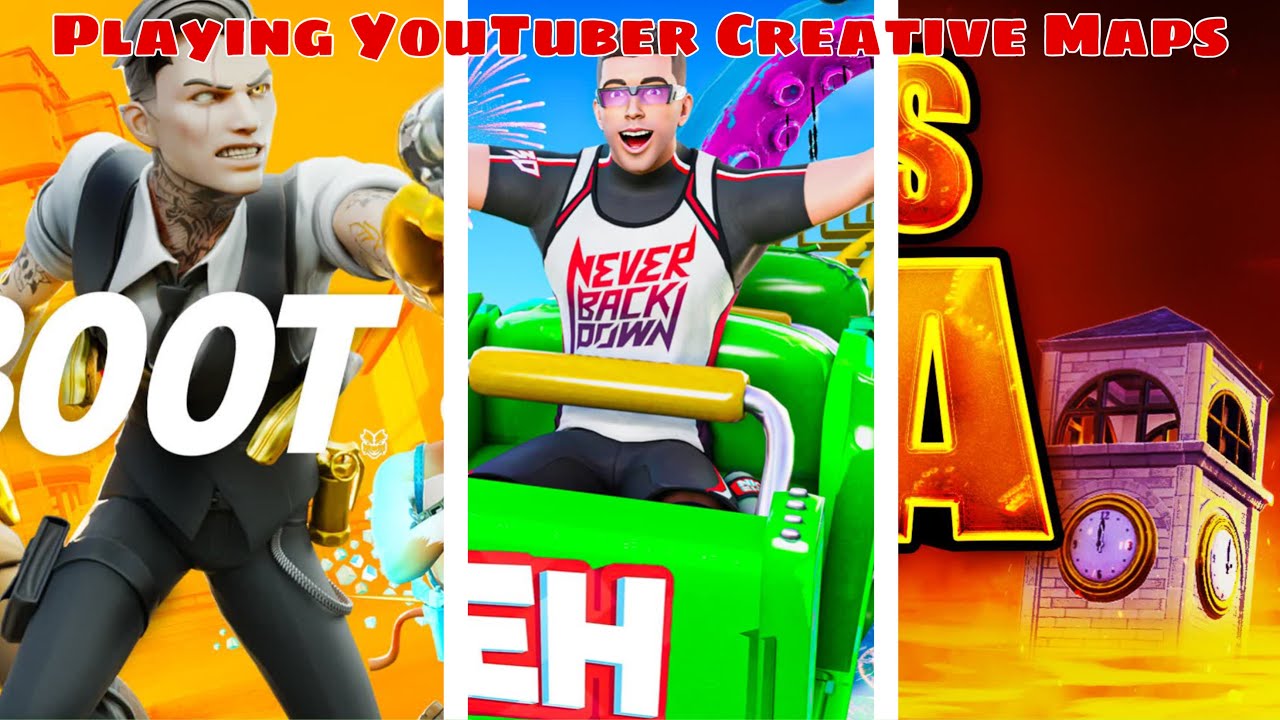 Playing YouTuber Creative Maps - YouTube