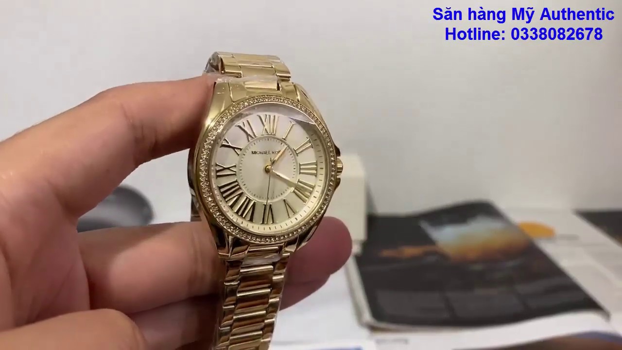 Săn Sale đồng hồ michael kors nữ tone vàng cao cấp - YouTube