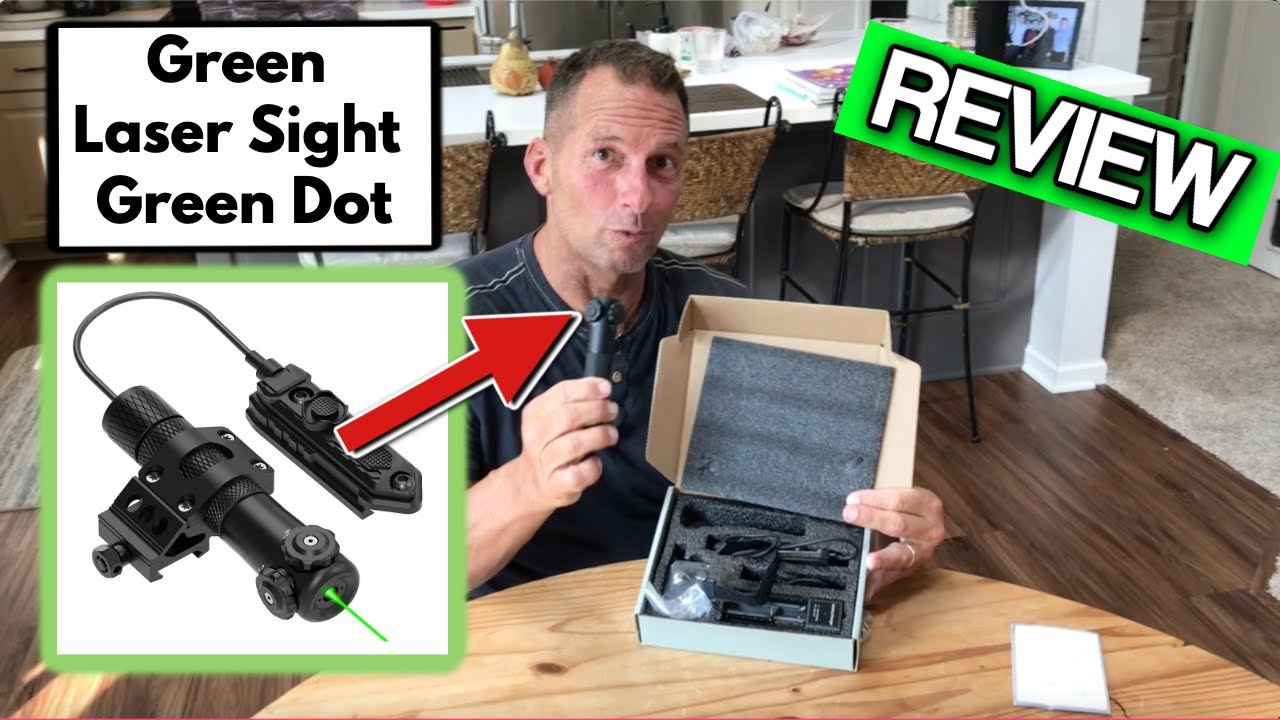 Green Laser Sight Green Dot 532nm Rifle Scope with 20mm Picatinny Mount ...