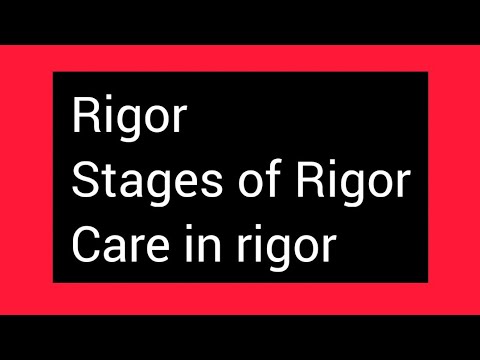 Rigor|| Stages of rigor ||care in rigor|| - YouTube