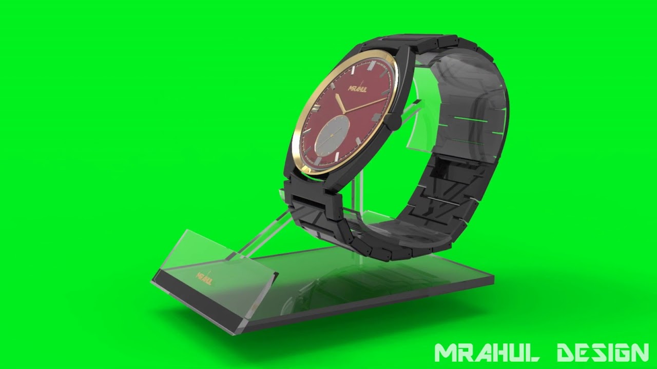 Keyshot - 360 degree rotation animation of a Watch. - YouTube