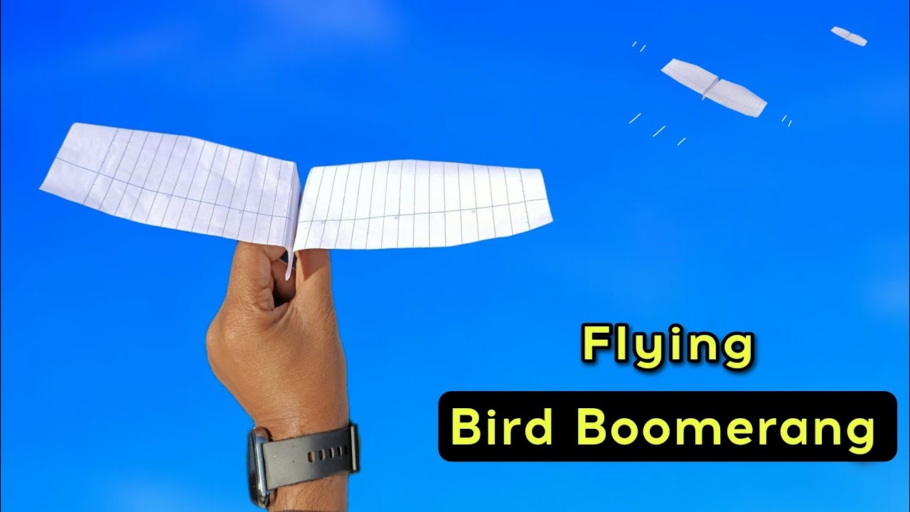 best flying bird plane, paper boomerang bird, how to make bird plane ...