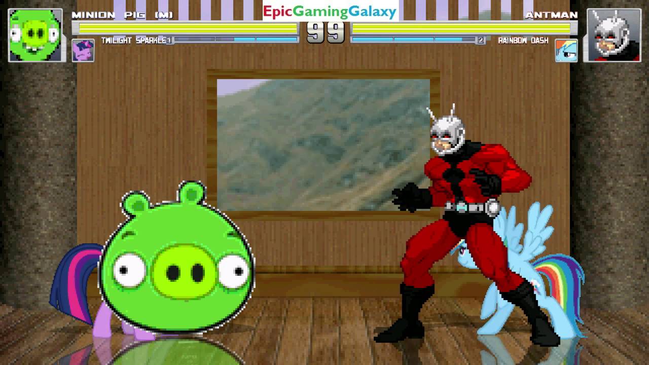 The Minion Pig And Twilight Sparkle VS Ant-Man And Rainbow Dash In A ...