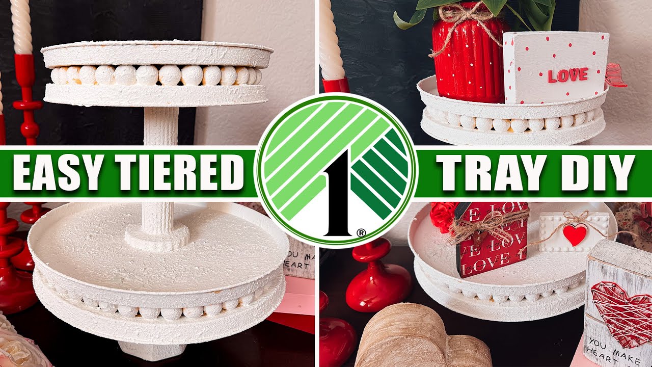 Save Money And Make This Dollar Tree Tiered Tray! EASY DIY DECOR - YouTube