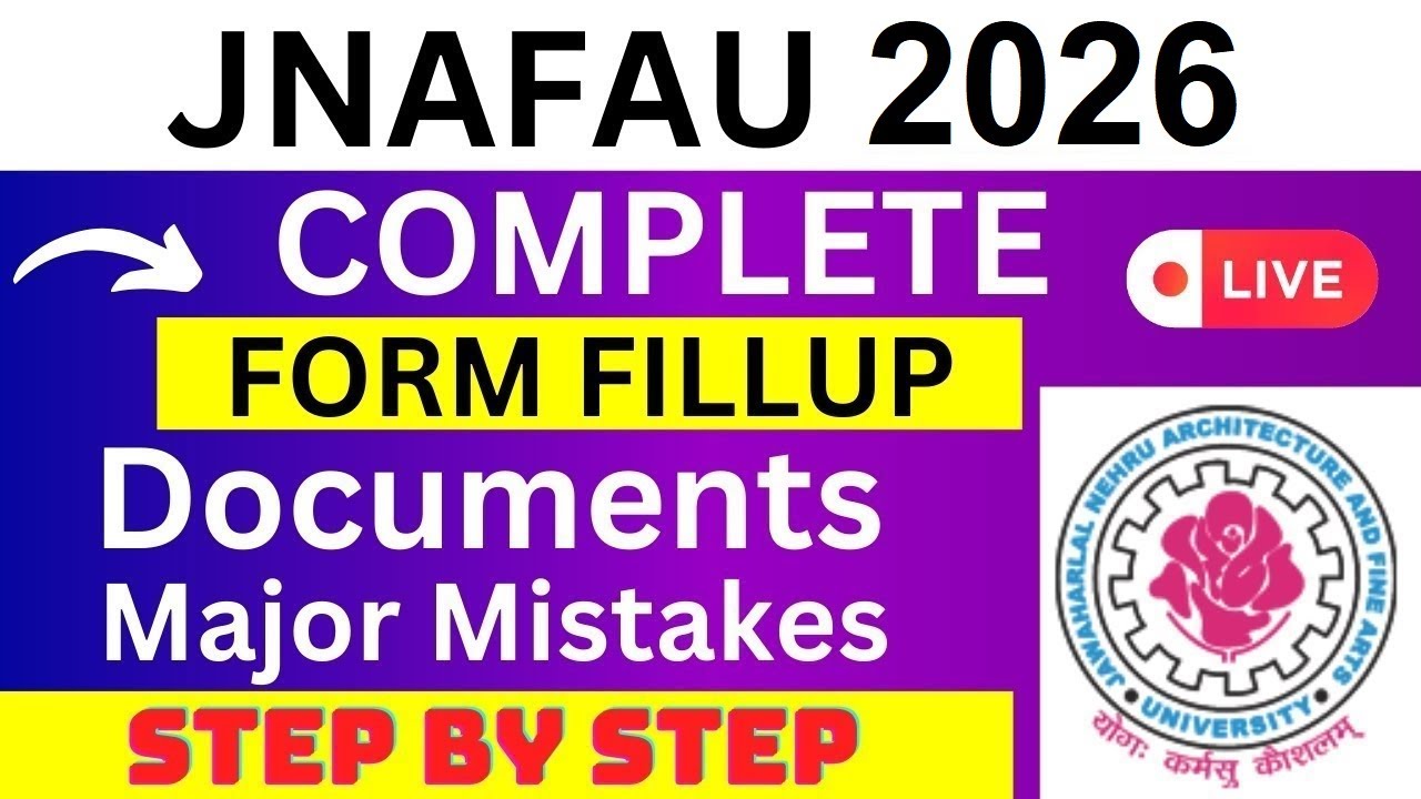 JNAFAU 2025 Application Form - JNAFAU Registration 2025| How To Fill ...