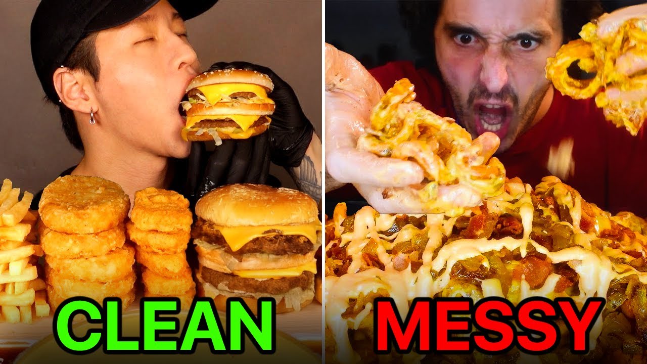 Clean vs the MESSIEST MUKBANGERS - YouTube