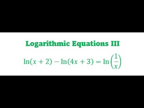 How to Solve Logarithmic Equations - Condensing and Use of One to One ...