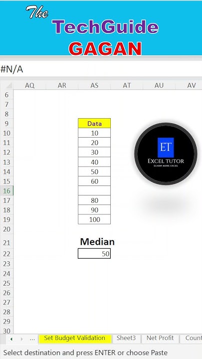 Median Ignore Errors In Excel Aggregate Formula - YouTube