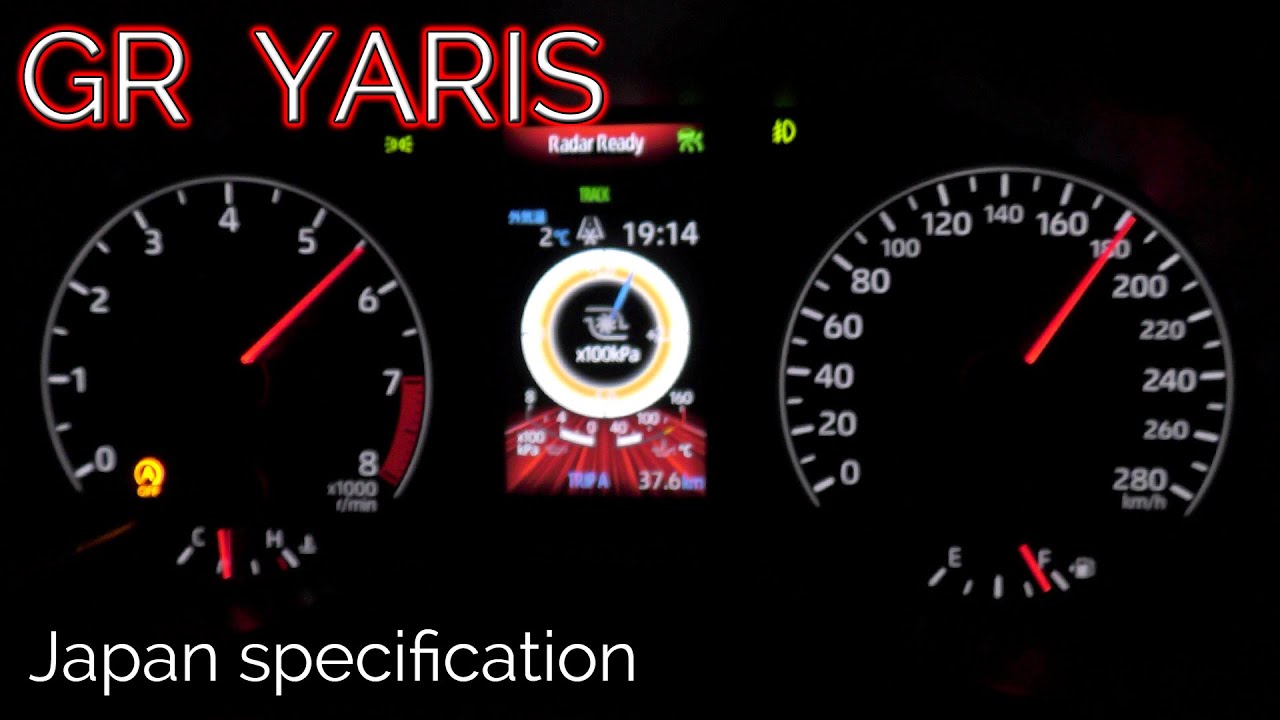 TOYOTA GR YARIS full acceleration test,cruise engine RPM,up to max ...
