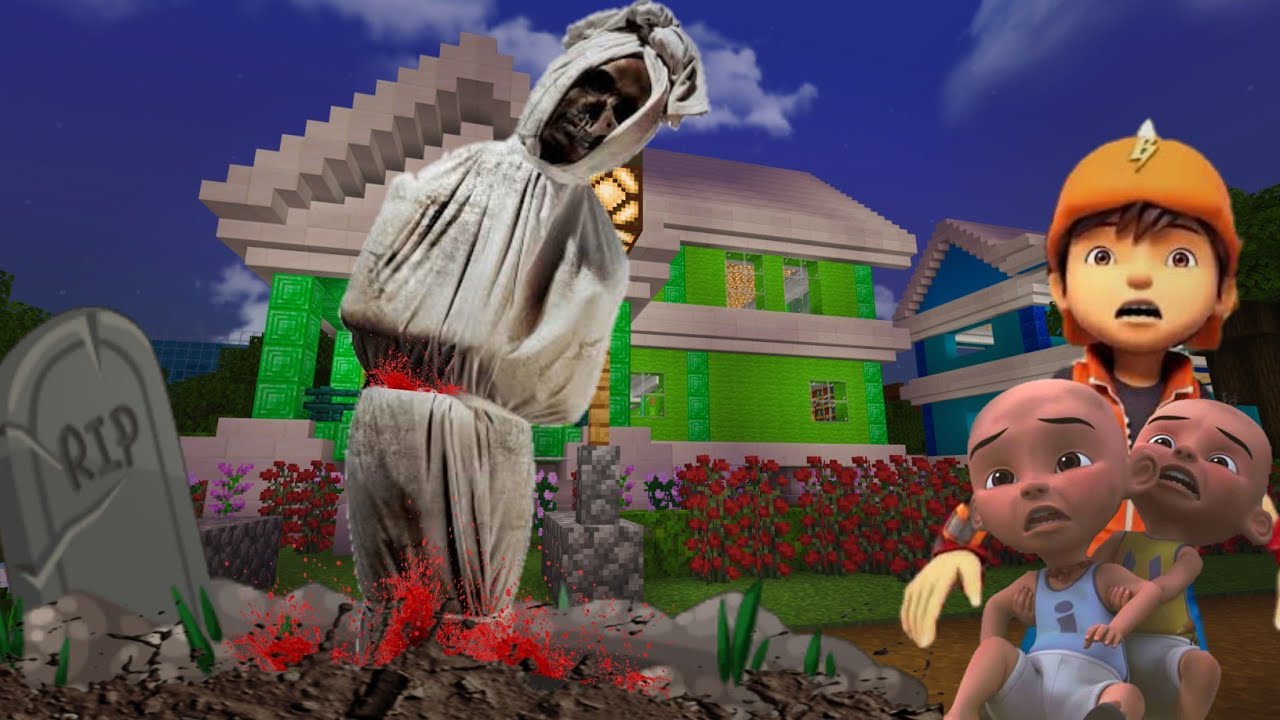 Ketemu Kuburan Pocong di Rumah Upin ipin!! Boboiboy Takut - YouTube