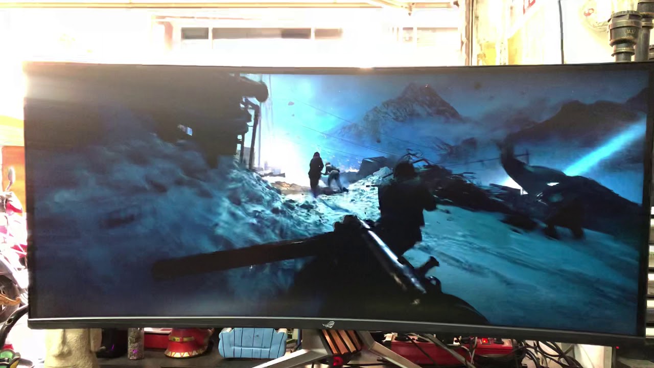 測試 ROG SWIFT pg349 曲面螢幕 播放21:9 影片 - YouTube