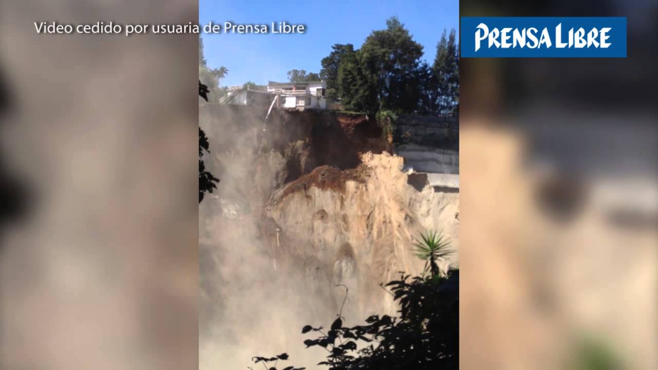 Imágenes de derrumbe en sector de la zona 2 - YouTube
