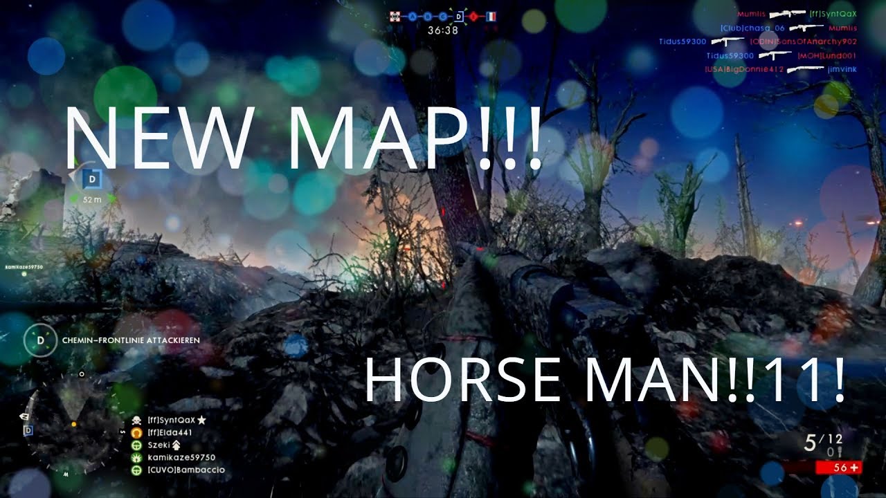 Battlefield 1 Nivelle Nights New Map Gameplay Horse PS4 - YouTube