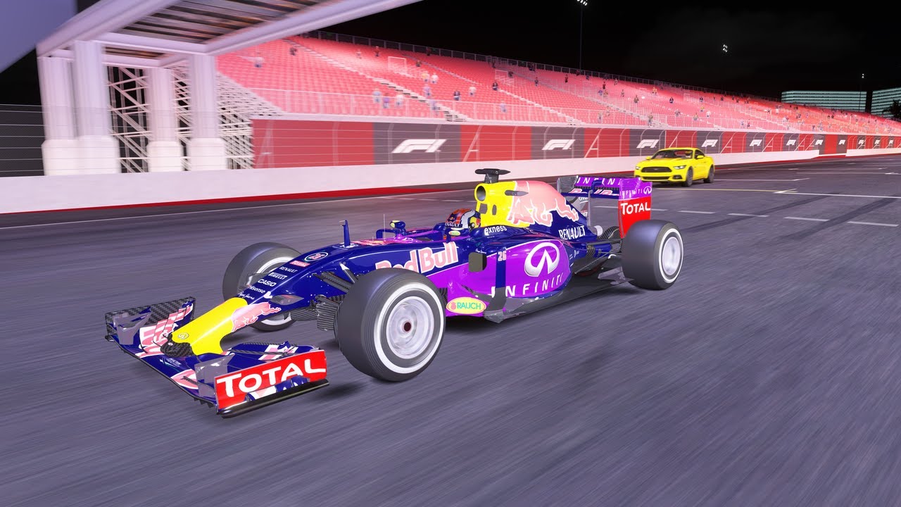 Redbull RB11 racing supercars at new F1 Las Vegas - YouTube