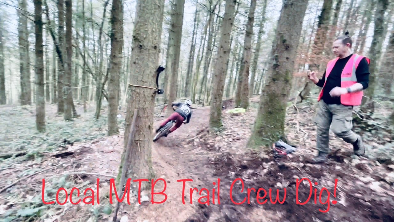 Local Mountain Bike Trail Crew New Project Trail Dig Day! 4K - YouTube