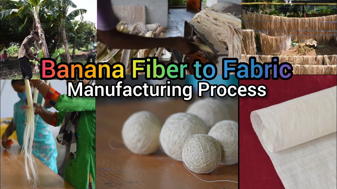 Banana Fiber to Fabric Manufacturing Process - YouTube