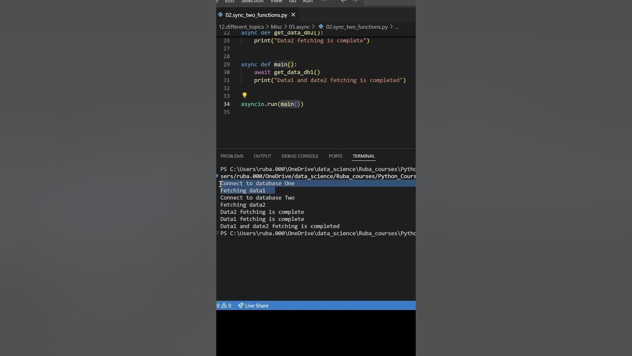 02. Asynchronous Programming in Python: Asynchronous Multiple Functions. - YouTube