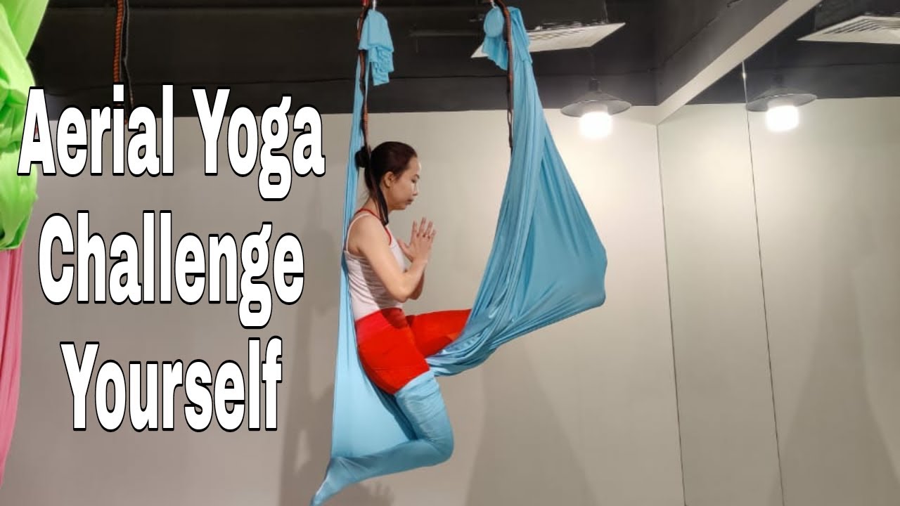 Aerial Yoga - Intermediate Class /Challenge Yourself - YouTube