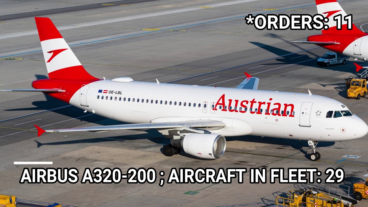 Austrian Airlines fleet as of May 2020 - YouTube