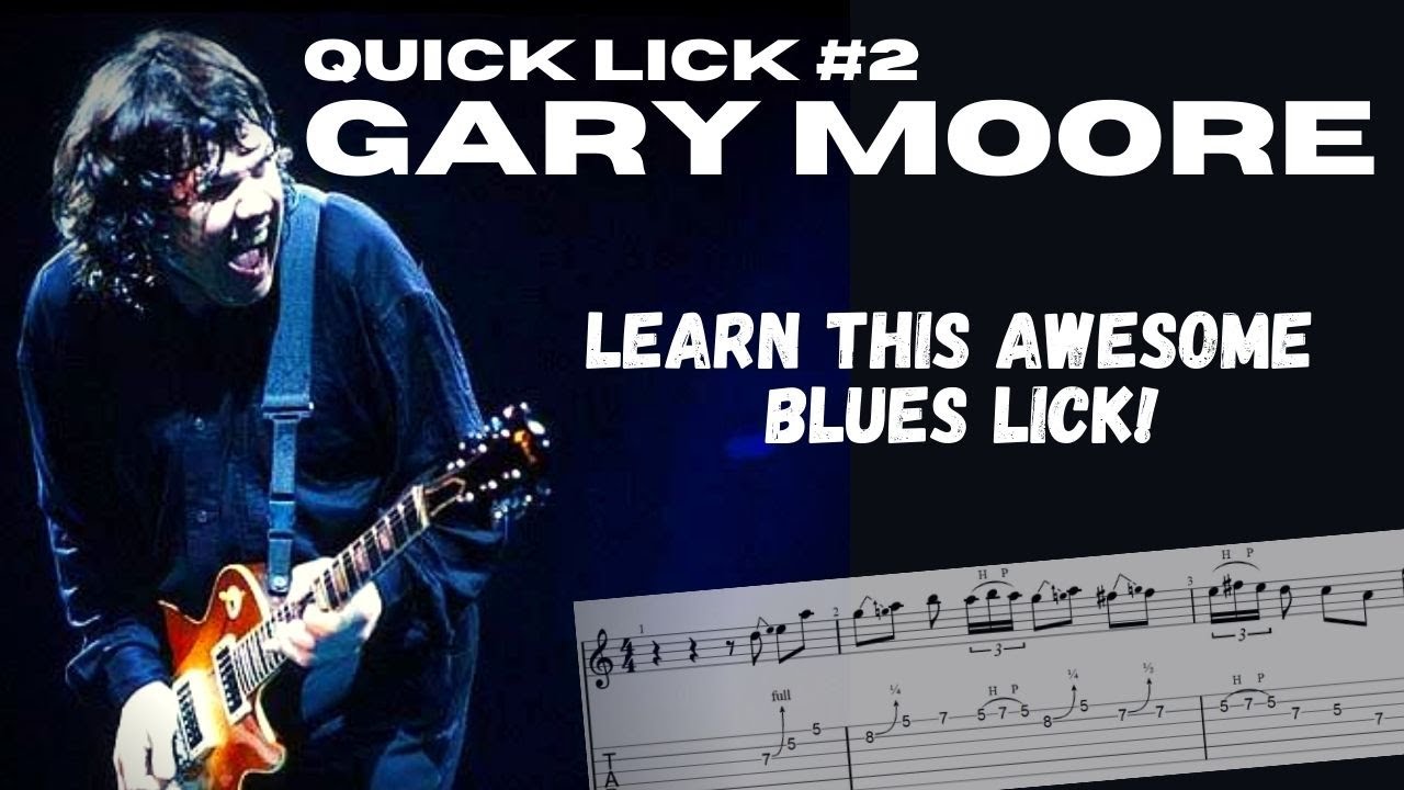 Gary Moore 'Long Grey Mare' Blues Turnaround Lick in A. - YouTube