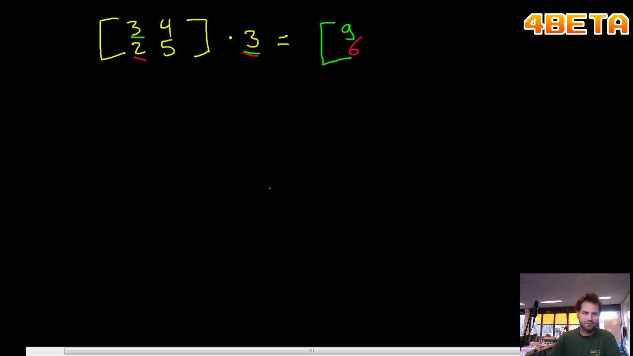 Wiskunde - Matrixrekenen - Matrix vermenigvuldigen met een scalar - YouTube