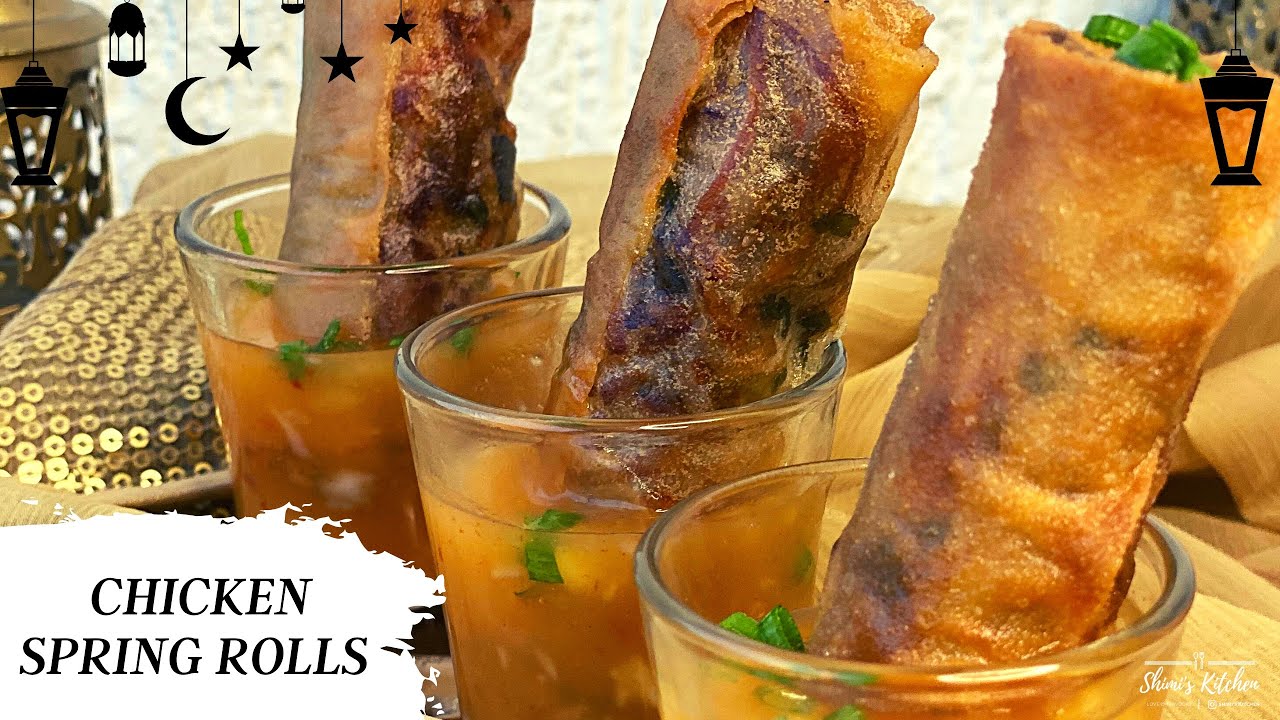 CHICKEN SPRING ROLLS | CRISPY SUPER FRESH CHICKEN SPRING ROLLS ...
