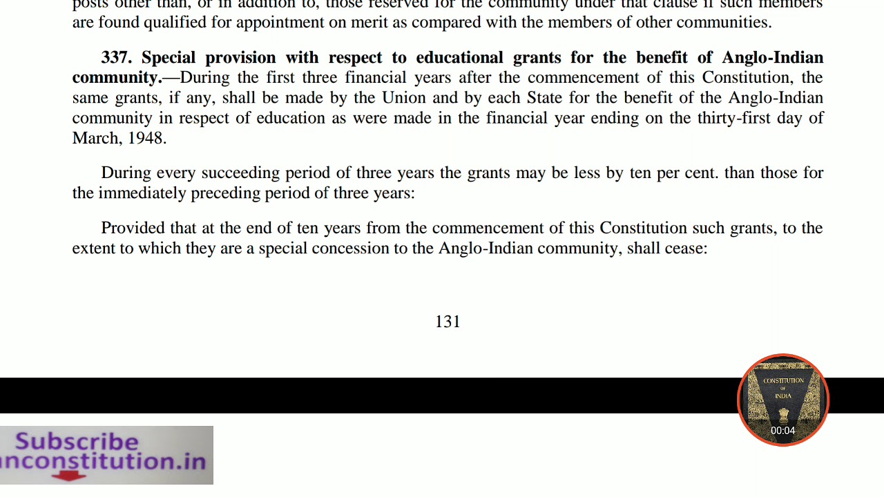 Article 337 of Indian Constitution - YouTube