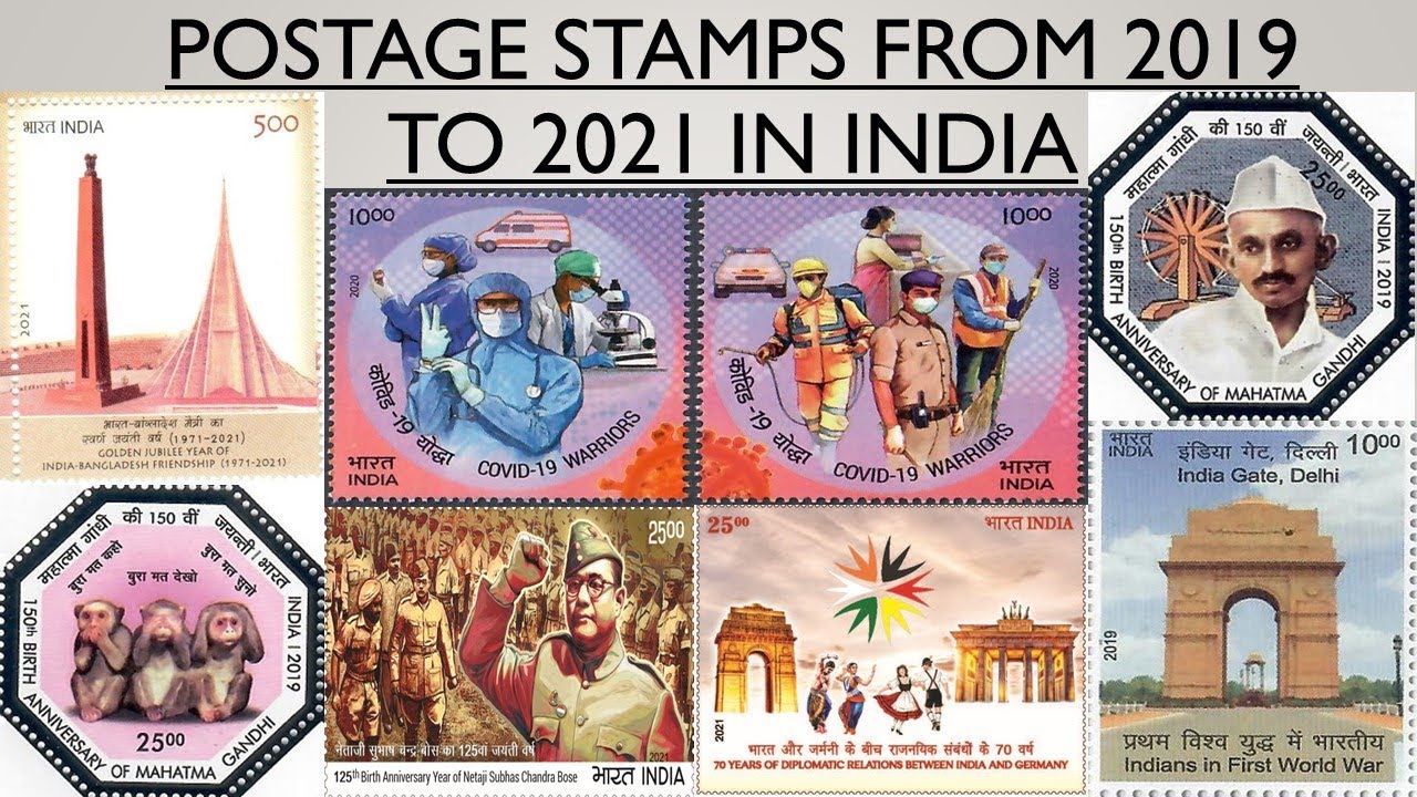 Postage stamps in India (2019-2021) - YouTube